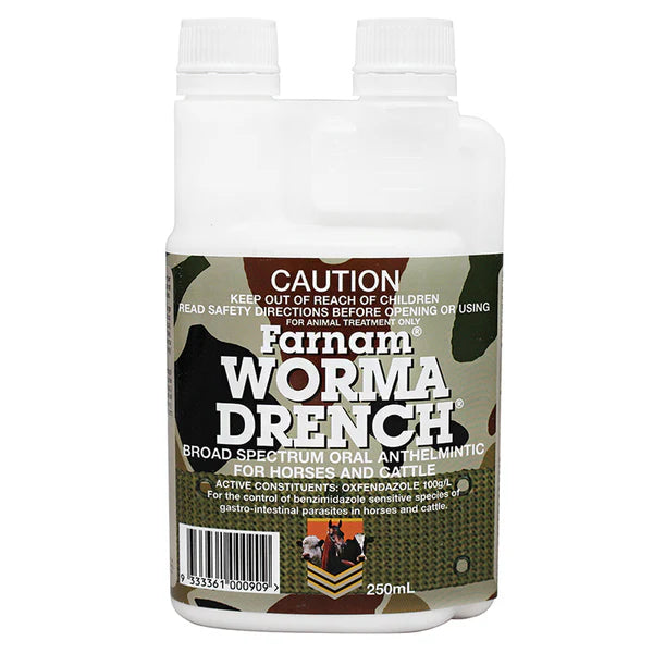 Farnam WORMA drench HORSES & CATTLE 250ml – Silverdale Produce & Hire