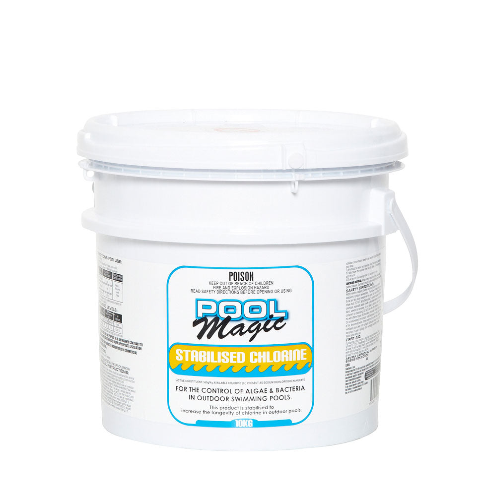 Pool Magic Stabillised Granular Chlorine 10kg – Silverdale Produce & Hire