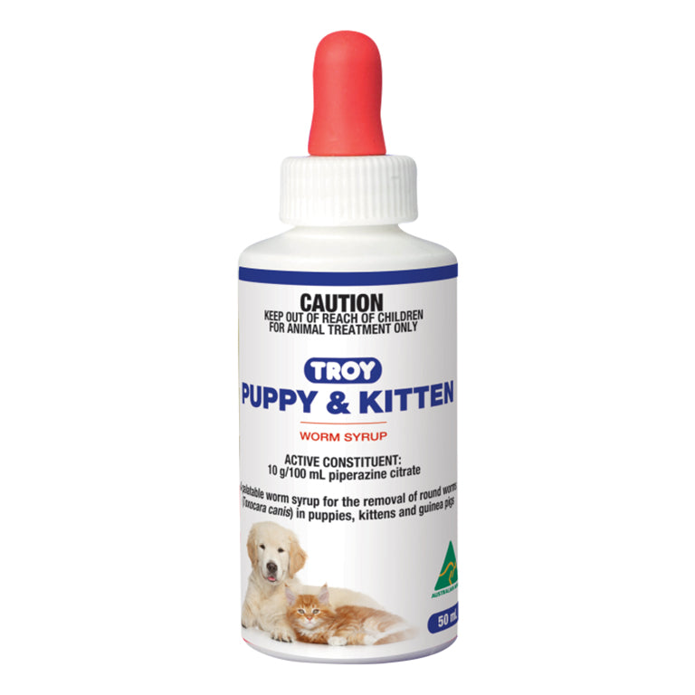 Troy - Puppies and Kittens Worming Syrup 50mL – Silverdale Produce & Hire